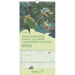 TeNeues Calendars & Stationery Kalender - GreenLine - Jungle 2026 - Familienplaner 22x45 cm, nachhaltiger Wand | Gr.: onesize