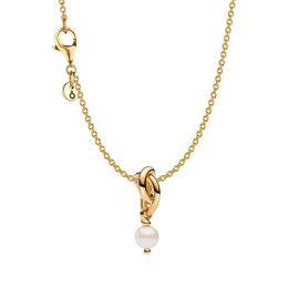 Pandora Damen-Schmuckset Kette mit Perl-Charm Ewigkeitssymbol Goldfarben | Gr.: onesize