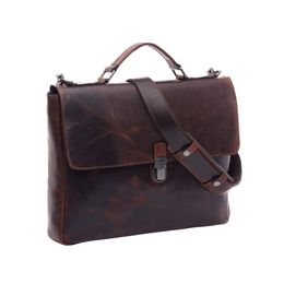 SID & VAIN SID & VAIN Leder-Laptoptasche echt Leder gro&szlig; | 15 Zoll Laptop Fach dark-chestnut in braun | Gr.: onesize