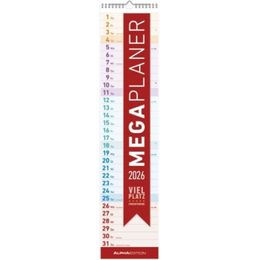 TeNeues Calendars & Stationery Kalender - Alpha Edition - Megaplaner 2026 - Streifenkalender 14,5&times;64 cm | Gr.: onesize
