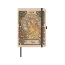 TeNeues Calendars & Stationery Kalender - teNeues - ArtDiary Alfons Mucha 2026 - Buchkalender 16x22 cm | Woche | Gr.: onesize