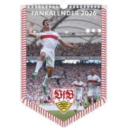 TeNeues Calendars & Stationery Kalender - N Neumann - VfB Stuttgart 2026 - Bannerkalender A3 (30x42 cm) mit 12 | Gr.: onesize