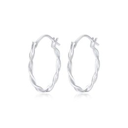 Elli Ohrringe 925 Sterling Silber Twisted in Silber | Gr.: onesize