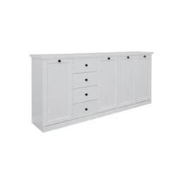 ebuy24 Sideboard Brax Wei&szlig; 195 x 41 cm | Gr.: onesize