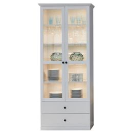 ebuy24 Vitrinenschrank Brax Wei&szlig; 81 x 41 cm | Gr.: onesize