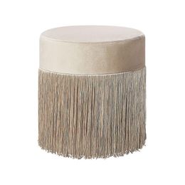 Beliani Pouf VIRGINIA in Beige - (W) 36 x (H) 38 x (L) 36 cm | Gr.: onesize