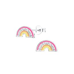 Alexander York Ohrringe,REGENBOGEN pink mit Kristall in 925 Sterling Silber, 2-tlg. | Gr.: onesize