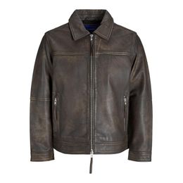 Jack & Jones Jack & Jones Lederjacke in Chocolate Brown | Gr.: L