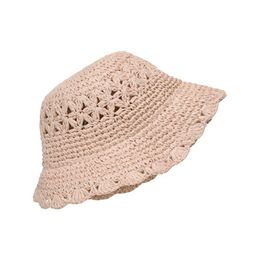 EN FANT Kinder Hut "Straw Hat w. Crochet Edge" in Pink | Gr.: 4-6 Jahre