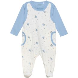 FIXONI Kinder Langarmbody "Body LS w.Velour Romper" in Blau | Gr.: 56