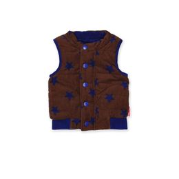 Toby tiger Cordweste mit Sternen Print in braun | Gr.: 116