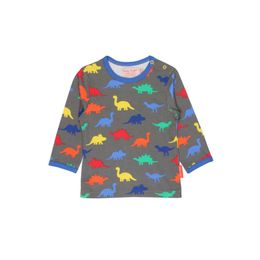 Toby tiger Langarmshirt mit Dino Print in grau | Gr.: 92