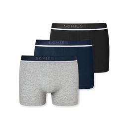 Schiesser Boxershort 3er Pack in Schwarz/Blau/Grau | Gr.: M