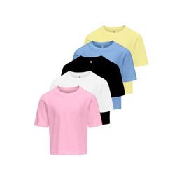 KIDS Only T- Shirt 'Rex' 5er Pack in rosa | Gr.: 110/116
