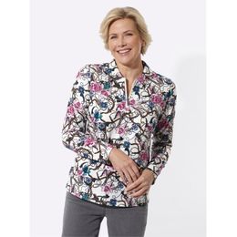 WITT WEIDEN Poloshirt in ecru-ros&eacute;-bedruckt | Gr.: 54