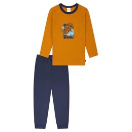 Schiesser Pyjama Nightwear 2 in curry | Gr.: 140