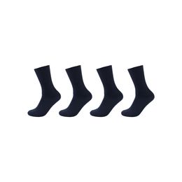Socken Camano "comfort", Damen, Gr. 35-38, blau (navy), Baumwollmischung, unifarben, Socken Socken, superweiche B&uuml;ndchen, venenfreundliche Socken