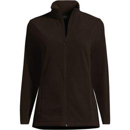 LANDS' END Anyweather Fleece-Jacke, Damen,  Braun, Polyester, by Lands' End
