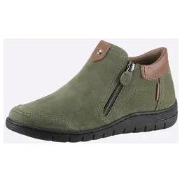 Stiefelette Reflexan, Damen, Gr. 41, gr&uuml;n (khaki), Veloursleder, Schuhe Stiefelette