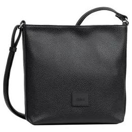 Umh&auml;ngetasche Gabor "Elfie", Damen, Gr. B/H/T: 24,5cm x 23,5cm x 6cm, schwarz, Lederimitat, clean, gepflegt, unifarben, Taschen Umh&auml;ngetasche, Damen Schultertasche, Handtasche mit Logo-Aufn&auml;her