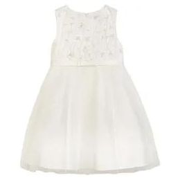 Partykleid DANAMADE "DANAMADE Dresses DISLA", M&auml;dchen, Gr. 140, EURO, wei&szlig; (ivory), Obermaterial: 100% Polyester. Futter: 100% Polyester, Kleider Partykleid