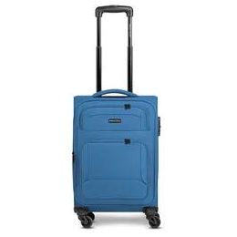 Trolley SMARTBOX "Edition 04 4 Rollen Kabinentrolley 55 cm mit Dehnfalte", Gr. 41 l, blau, Polyester, Koffer