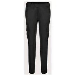 Madeleine Mode Cargohose MADELEINE "Cargohose Stoffhose in Cargo-Optik", Damen, Gr. 20, N + K Gr, schwarz, Obermaterial: 90% Polyester PES. 10% Elasthan EL., Modern, Hosen Cargohose, Modische Schlupfhose mit Cargodetails
