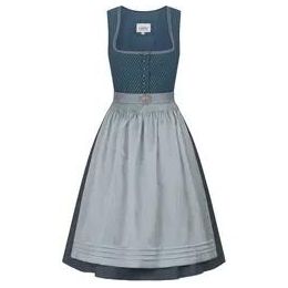 N&uuml;bler Dirndl N&Uuml;BLER "Dirndl midi Gudrun", Damen, Gr. 40, EURO, blau (petrol), Obermaterial: 100% Polyester PES., Kleider