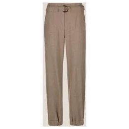 Madeleine Mode Cargohose MADELEINE "Cargo-Pants L&auml;ssige Damenhose mit G&uuml;rtel und Gummisaum", Damen, Gr. 22, N + K Gr, beige (cappuccino, berber, melange), Obermaterial: 63% Polyester PES. 32% Viskose CV. 5% Elasthan EL., Modern, Hosen Cargohose, Hose mit G&uuml;rtel
