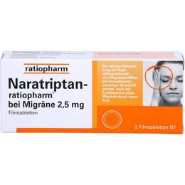 NARATRIPTAN-ratiopharm bei Migr&auml;ne Filmtabletten 2 St