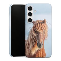 DeinDesign Galaxy S24 Handy Premium Case Smartphone Handyh&uuml;lle Schutzh&uuml;lle matt Animals Animal Look Horse Premium Case