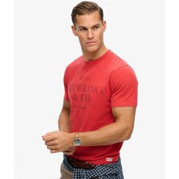 Superdry Herren 1954 Company T-shirt in Lockerer Passform Red - Gr&ouml;&szlig;e: L 1040405503300K5Y003