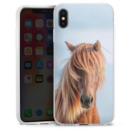 DeinDesign iPhone Xs Max Handy Silikon H&uuml;lle Case transparent Handyh&uuml;lle Animals Animal Look Horse Silikon Case