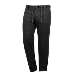 Leinenhose INDICODE "Leinenhose IDIves", Herren, Gr. S, N-Gr, schwarz, Obermaterial: 55% Leinen LI. 45% Baumwolle CO., Hosen