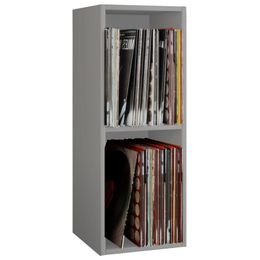 Media-Regal Vcm "Holz Schallplatten LP Stand Regal Platto 2fach", grau, B:34cm T:30cm, Regale