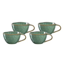 Tasse Leonardo "Tassen Matera 290 ml 4er Set", gr&uuml;n, Keramik, Trinkgef&auml;&szlig;e, Tasse