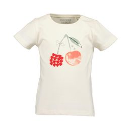 T-Shirt Blue Seven, M&auml;dchen, Gr. 104, sanftes wei&szlig;, Single Jersey, Obermaterial: 100% Baumwolle, bedruckt, unifarben, Basic normal, Rundhals, Shirts T-Shirt