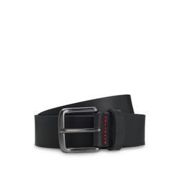 Lederg&uuml;rtel Hugo "Geffrey Sz35", Herren, Gr. 90, schwarz 001, Leder, unifarben, G&uuml;rtel Lederg&uuml;rtel, aus B&uuml;ffelleder, MADE IN ITALY