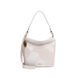 Beuteltasche Tamaris "Beutel TAS Karen", Damen, Gr. B/H/T: 31cm x 29cm x 13cm 0, beige (ecru 320), Polyurethan, Taschen Beuteltasche
