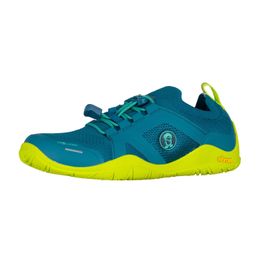 Barfu&szlig;schuh Trollkids "KIDS NORDLAND BAREFOOT HIKER", Kinder, Gr. 28, summernight blau, cool lime, Synthetik, Schuhe Barfu&szlig;schuh, Mit Vibram Sohle, Schn&uuml;rsenkel mit Schnellverschlu&szlig;