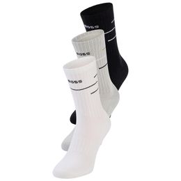 Basicsocken BOSS "3P QS Rib Line VB", Damen, Gr. 39-42, open miscellaneous 960, Materialmix, gemustert, elastisch, Socken