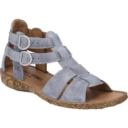 Sandale Josef Seibel "Rosalie 51, jeans", Damen, Gr. 39, blau (jeans), Obermaterial: 100% Rindsleder Leather cow., Schuhe Sandale