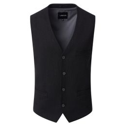 Anzugweste Venti "Venti Anzugweste uni", Herren, Gr. 52, schwarz (780 anthrazit), 69% Polyester, 29% Viskose, 2% Elasthan, Westen Anzugweste