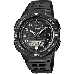 Chronograph, schwarz, CASIO TIMELESS COLLECTION, Armbanduhren, Herren, Chronograph, Solaruhr, Quarzuhr,Armbanduhr,Herrenuhr,Digitaluhr, bis 10bar wasserd.
