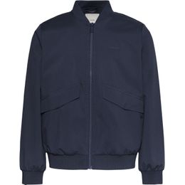 Calvin Klein Herren Bomberjacke "LS SOFT TECH BOMBER JACKET", blau, Gr. XXL, unifarben, Web, Obermaterial: 100% Polyester, Jacken, Regular fit mit