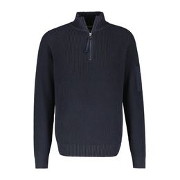 Troyer Lerros "Herren Stricktroyer, grob gerippt", Herren, Gr. M, classic navy, 100% Baumwolle, ohne Ausschnitt, Pullover Troyer
