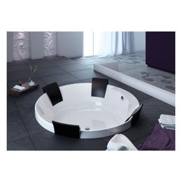 Hoesch Whirlwanne Aviva Rund 1800 mit System Reviva II Power+Air Weiss/Chrom/Motor rechts/links 6620E.010305004