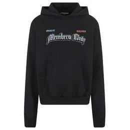 Kapuzensweatshirt "Upscale by Mister Tee Only Members Oversize Hoody", Herren, Gr. M, schwarz, 100% Baumwolle, UPSCALE BY Mister Tee, bedruckt, Sweatshirts