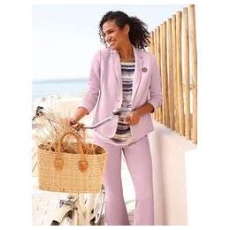 Jerseyblazer Casual Looks "Jersey-Blazer", Damen, Gr. 42, ros&eacute;, 97% Polyester, 3% Elasthan, Blazer
