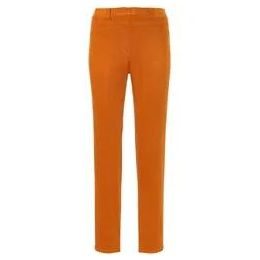 Schlupfhose GOLDNER "Kurzgr&ouml;&szlig;e Supersofte Cordhose LOUISA mit aufwendiger Schnittf&uuml;hrung", Damen, Gr. 25, K-Gr, orange (bernstein), Obermaterial: 97% Baumwolle CO. 3% Elasthan EL., normal, Hosen Schlupfhose, Ohne